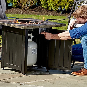 Endless Summer, The Riley, 28" Square Outdoor Propane Gas Fire Pit