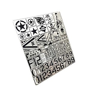 Spray Board Spray Stencil Hobby Tools, Stainless Steel Stencil, Fits 1/35 Scale Military USA Armed Vehicle Model Kit