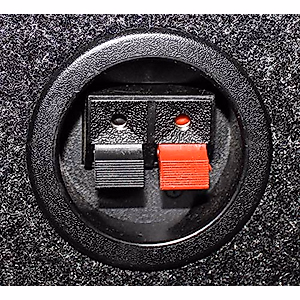 Q Power QBASS Dual Vented 12 Inch Heavy Duty MDF Material Single Car Audio Subwoofer Enclosure Box with 2 Vents for Heat Management, Charcoal (2 Pack)