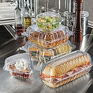 DART C57PST1 - 6" Clear Seal Hinged-Lid Plastic Containers, Clear, 500/Carton