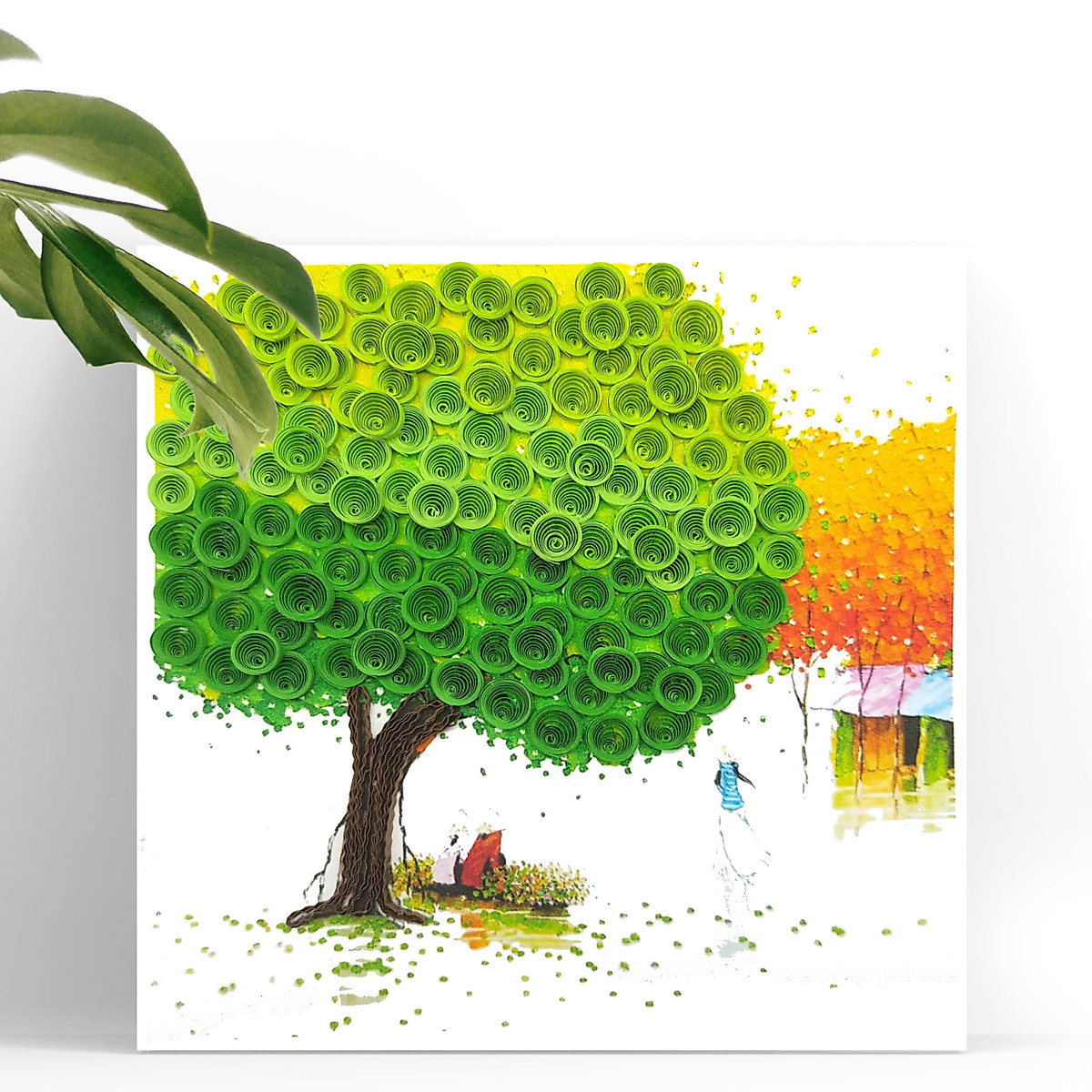 TUMYBEE Happy Seasonal Card Four Seasons Greeting Card, Romantic Mapple Tree Card, Quilling Card for Christmas, Sympathy, Get Well Soon, Birthday, Mother's Day, Thank You for Mom, Friend, Love, Wife