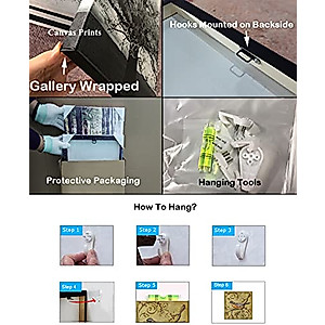 VVOVV Wall Decor - 4 Panel Music Canvas Painting Water and Fire Instrument Series Picture Prints Electric Guitar,Music Note,Saxophone and Turntable Wall Art (Music Wall Art)