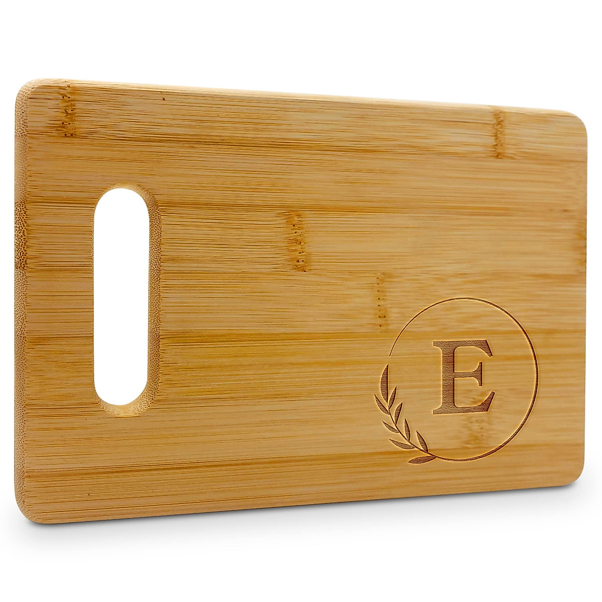 Personalized Cutting Boards - Small Monogrammed Engraved Cutting Board (E) - 9x6 Customized Bamboo Cutting Board with Initials - Wedding Kitchen Gift - Wooden Custom Charcuterie Boards by On The Rox