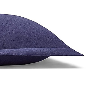 Amazon Basics Cotton Blend Jersey Knit Comforter Set, Full/Queen, Navy Blue