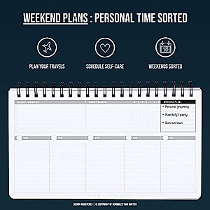 Weekly Planner 2023-2024 (Undated) | Daily Weekly Monthly Planner PRODUCTIVE WEEKS | Academic planner | Organizers for office work, college | Week at a glance planners | For men and women