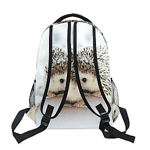 Hedgehog School Backpack for Boys Girls Bookbag Travel Bag One Size