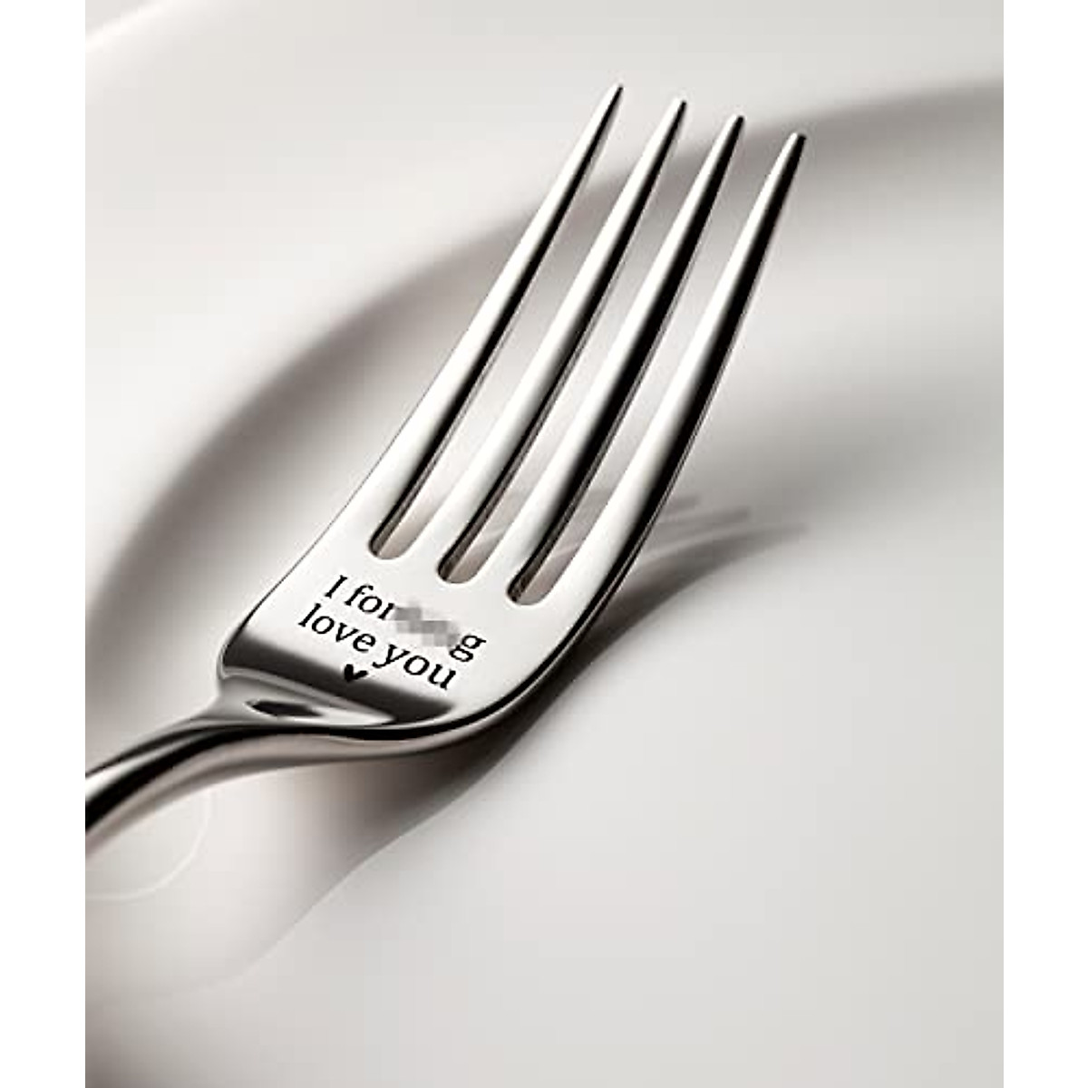 HSSPIRITZ I Love You Funny Engraved Stainless Steel Fork,Dinner Forks Mothers Day Gifts for Mom Wife Girlfriend Boyfriend Dad, Christmas, Anniversary, Birthday, gifts for him/her,Valentine's Day Gift
