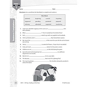 180 Days™: Reading, Vocabulary/Language for 5th Grade Practice Workbook for Classroom and Home, Cool and Fun Practice Created by Teachers (180 Days of Practice)