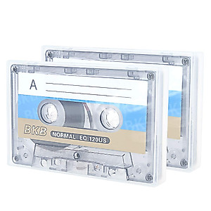 Sara-u 2Pcs Empty Cassette Tape 60 Minutes Standard Cassette Blank Tape Player Empty Magnetic Audio Tape Recording for Speech Music Recording MP3 /DVD