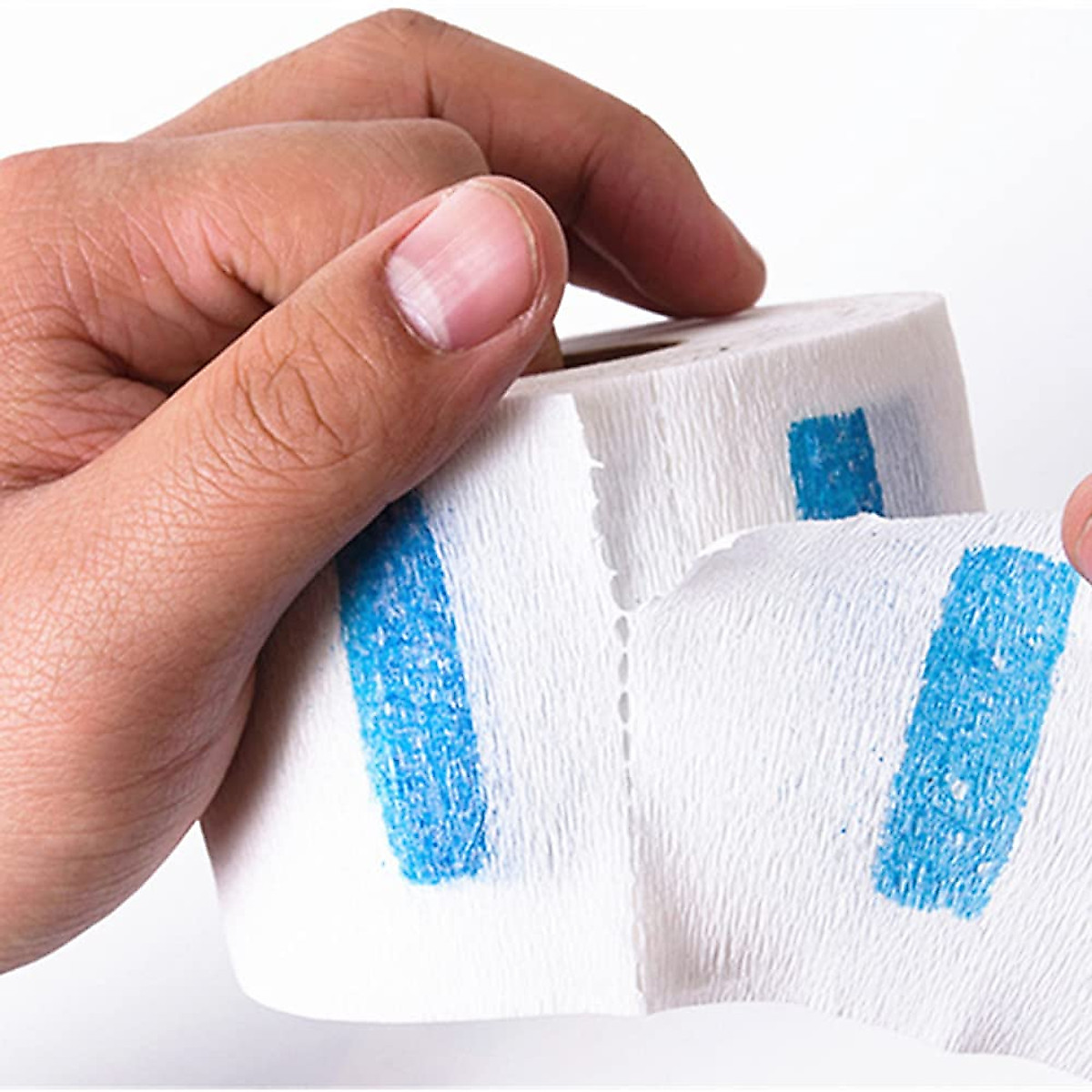 2 Rolls Disposable Barber Scarf Paper Stretchy Neck Strips Wraps Band Hairdressing Tools for Spa Massage Hair Cutting Styling Salon Supplies, White (100 pcs per roll)