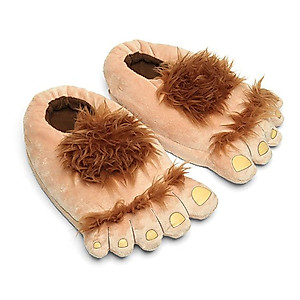 Ibeauti Little Kids Furry Monster Adventure Slippers, Comfortable Novelty Warm Winter Hobbit Feet Costume Slippers for Boys Girls