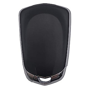 Smart Key Fob Case Shell Fit for 2015-2019 Cadillac Escalade CTS SRX XT5 ATS STS CT6 4 Buttons Keyless Entry Remote Control Car Key Fob Cover Casing Replacement (Black)