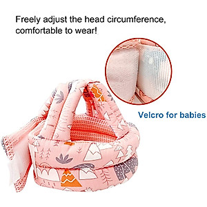 Baby Toddler Anti-Collision Safety Hat Infant Harnesses Adjustable Safety Helmet Baby Learn to Walk Protective Hat with Chin Strap Headguard Hat for Baby Boys Girls Crawling, Running, Walking
