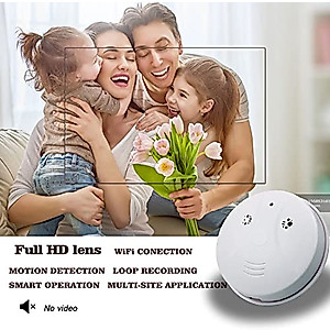 Camera Detector WiFi HD 1080P Hidden Camera Smoke Detector Surveillance Camera for Keeping Eyes on Home Warehouse Bedroom Security Dome Cameras for Baby Pet…