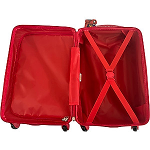 Fast Forward Kids Licensed Hard-Side 20” Spinner Luggage Lightweight Carry-On Suitcase (Spiderman - 2)