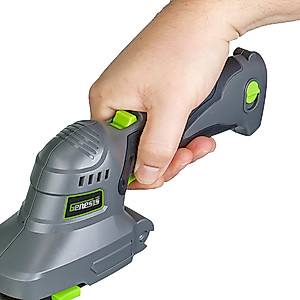 Genesis Cordless Grass Shear & Shrubbery Trimmer - 2 in 1 Handheld Hedge Trimmer 8V 2000mAh Electric Grass Trimmer Hedge Shears/Grass Cutter, Rechargeable Battery, and Charger (GLGT08B)