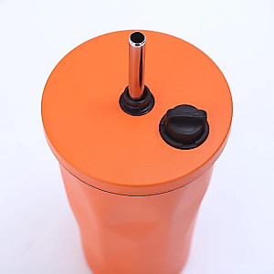 FRAGSCEN Insulated Tumbler with Lid and Straw, 20 OZ Stainless Steel Tumbler with Screw Lid, Iced Coffee Cup, Double Wall Vacuum Tumblers, Leakproof Water Bottle Travel Mug, Orange