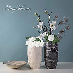 AmyHomie Artificial Flowers White Rose 100pcs Real Looking Fake Roses w/Stem for DIY Wedding Bouquets Centerpieces Arrangements Party Baby Shower Home Decorations