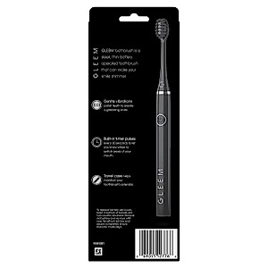Gleem Battery Powered Electric Toothbrush, Black