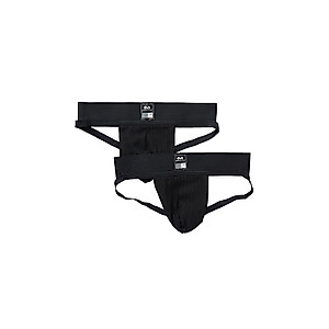 McDavid Men's Athletic Supporter Jockstrap, Lightweight & Protective Design with Wide Waistband for Comfort & Support, Cup Not Included, Black, Adult S, 2-Pack