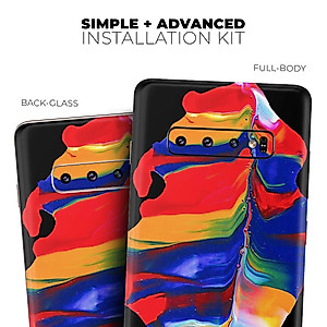 DesignSkinz Liquid Abstract Paint V75 Protective Vinyl Decal Wrap Skin Cover Compatible with The Samsung Galaxy S20 (Screen Trim & Back Glass Skin)