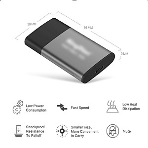 VDSOIUTYHFV External SSD 120GB External Hard Drive USB 3.0 Type C for Laptop Slim Solid State Drive for PC, Desktop, Laptop, MacBook