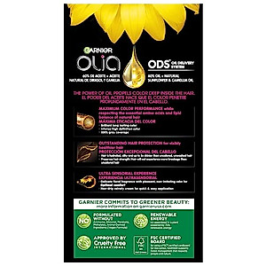 Garnier Hair Color Olia Ammonia-Free Brilliant Color Oil-Rich Permanent Hair Dye, 4.62 Dark Garnet Red, 1 Count (Packaging May Vary)