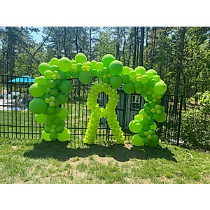 Lime Green Balloons 100pcs Green Balloon Garland Arch Kit 5/10/12/18 Inch Different Sizes Lime Green Matte Latex Balloon for Birthday Dinosaur Baby Shower Decorations Halloween Balloon Fruit Green