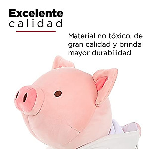 MINISO 12'' Sitting Piglet Stuffed Animals Kawaii Plush, Pig Cute Soft Plushies Body Pillow, Piglet Plush Throw Pillow Doll Plush Toys Gift for Valentine's Day Christmas(Cow Hoodie)