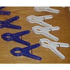Clothes Pins Jumbo Plastic Clothespins Huge 4 1/3" Holds Heavy Laundry - 6 Pack