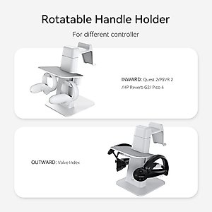 KIWI design VR Stand Accessories Compatible with Quest 2/PSVR 2/Valve Index/HP Reverb G2/ Pico 4/Quest VR Headset and Touch Controllers, Not Compatible with Quest 3 (Black)