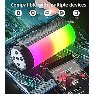 CZRXLLGD Portable Wireless Bluetooth Speakers,Outdoor Sports Speakers with Bluetooth 5.0,IPX5 Waterproof,3D Stereo,8 Hours Playback time,with HD Sound for Pool, Beach, Travel