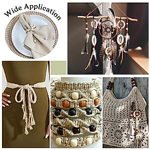 Craftdady 200Pcs Large Hole Barrel Wood European Loose Beads 4 Colors Natural Wooden Dreadlock Hair Braid Beads 16x16-17mm for Macrame Rosary Bracelet Jewelry Craft Making Hole: 8mm