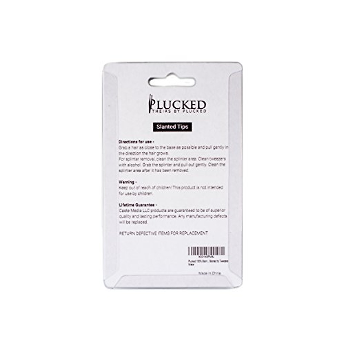 Stainless Steel Slant Tipped Tweezers by Plucked: Pack of 2 Hair Removal Tweezers for Men and Women –Slanted Tweezers for Eyebrow Plucking and Splinter Removal –Easy to Use Black and Pink Tweezers