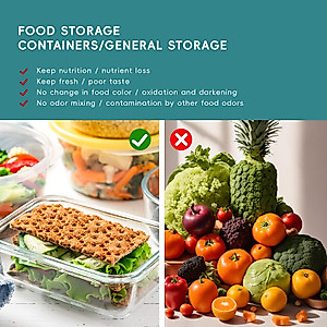 ECO-TOGO Airtight Glass Food Storage Containers with Lids, Glass Lunch Box, Leak-proof, BPA-Free, Microwave, Oven, Freezer, Dishwasher (8-Pack)