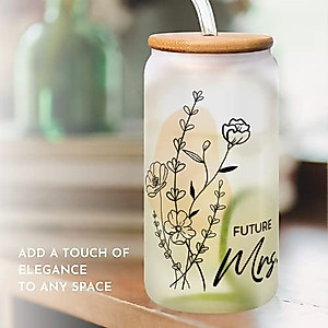 Bride To Be Gifts - Bridal Shower Gift - Engagement Gifts for Couples, Engagement Gifts for Women - Bride Gifts, Bachelorette Gifts for Bride - Engagement Gift for Bride To Be - 16 Oz Bride Can Glass