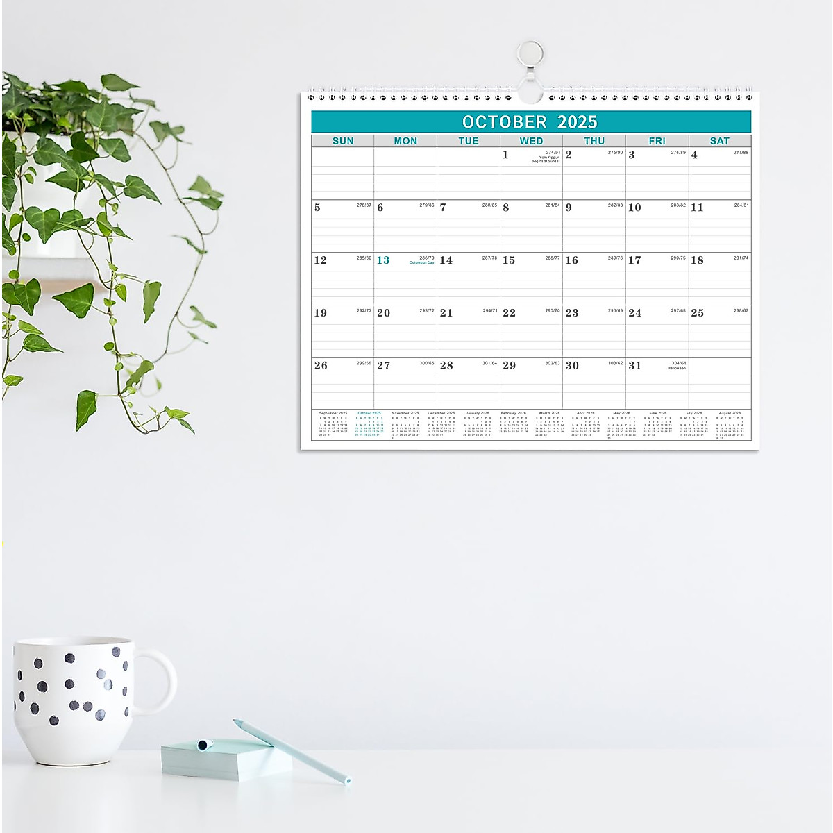 Calendar 2023 - 12 Monthly Wall Calendar 2023 from January 2023 to December 2023, 2023 Calendar with Julian Date, 14.75 x 11.5 Inches, Thick Paper for Organizing
