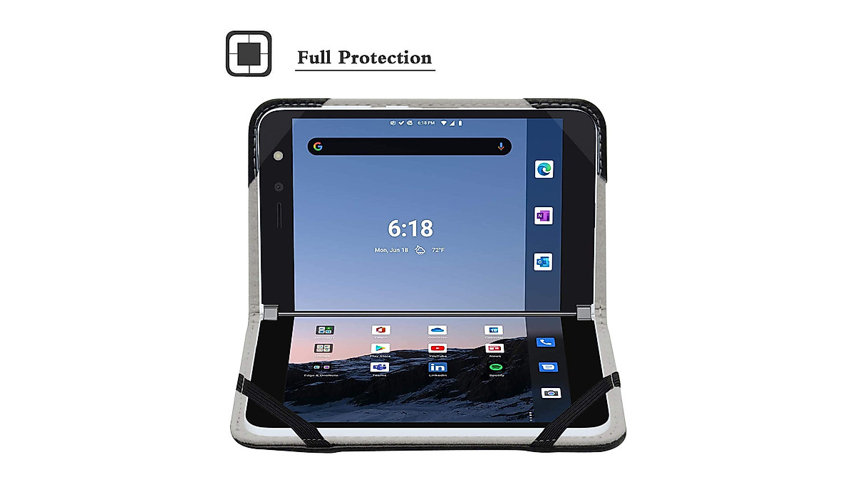 Bige for Microsoft Surface Duo Case,PU Leather Folio 2-Folding Stand Cover Case for Microsoft ...