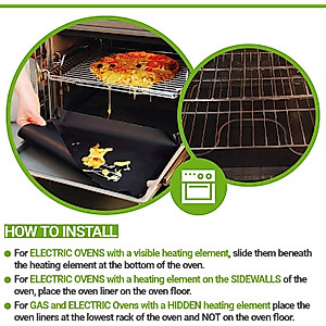 2 Pack Non Stick Large Oven Liner & Silcone Rack Shield Protectors Edge Liner Cover