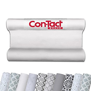 Con-Tact Brand Grip Prints Non-Adhesive Non-Slip Counter Top, Drawer/Shelf Liner, 12" x 20', White