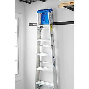 Rubbermaid FastTrack Ladder Hook, Garage Organization Wall Hanger, Ladder Hanger, Wall Mount and Heavy Duty Tool Hanger,Black