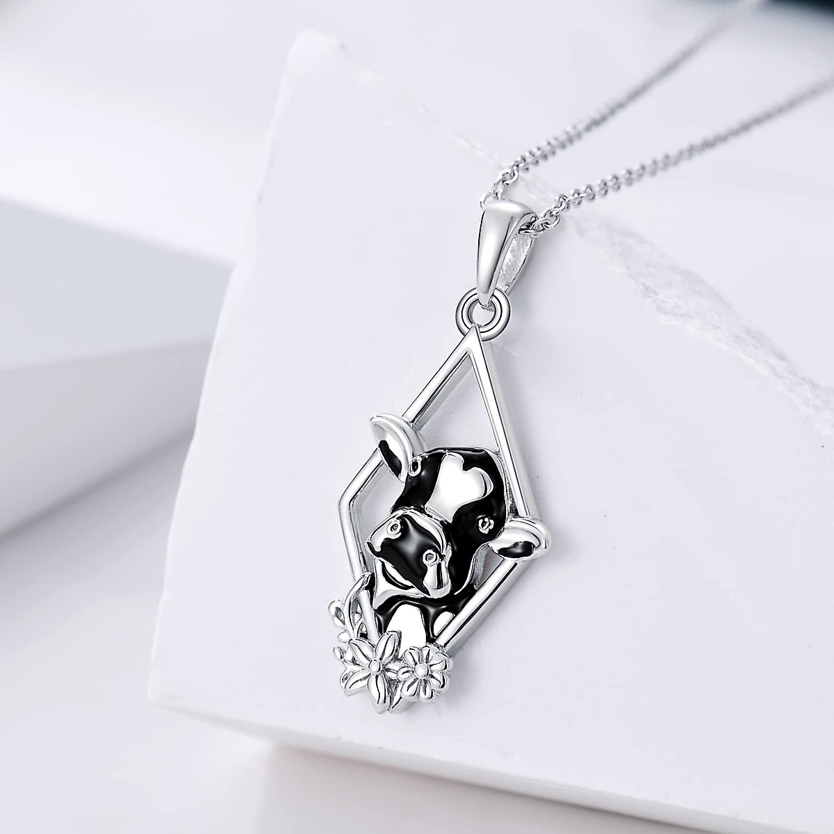 LEECCI Cow Necklace for Women 925 Sterling Silver Cow Jewelry Gifts for Women Mother