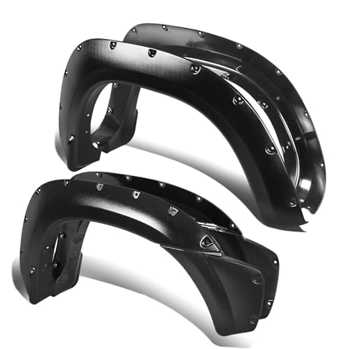 JXWNDPK 4pcs Wheel Fender Flares Front Rear Left Driver Right Passenger Abs Plastic Pocket Riveted Style 55680PM