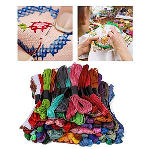 QANYEGN 100 Colors Embroidery Thread, Polyester Coon Thread, Embroidery Floss Set for Cross Stitch and Sewing Projects