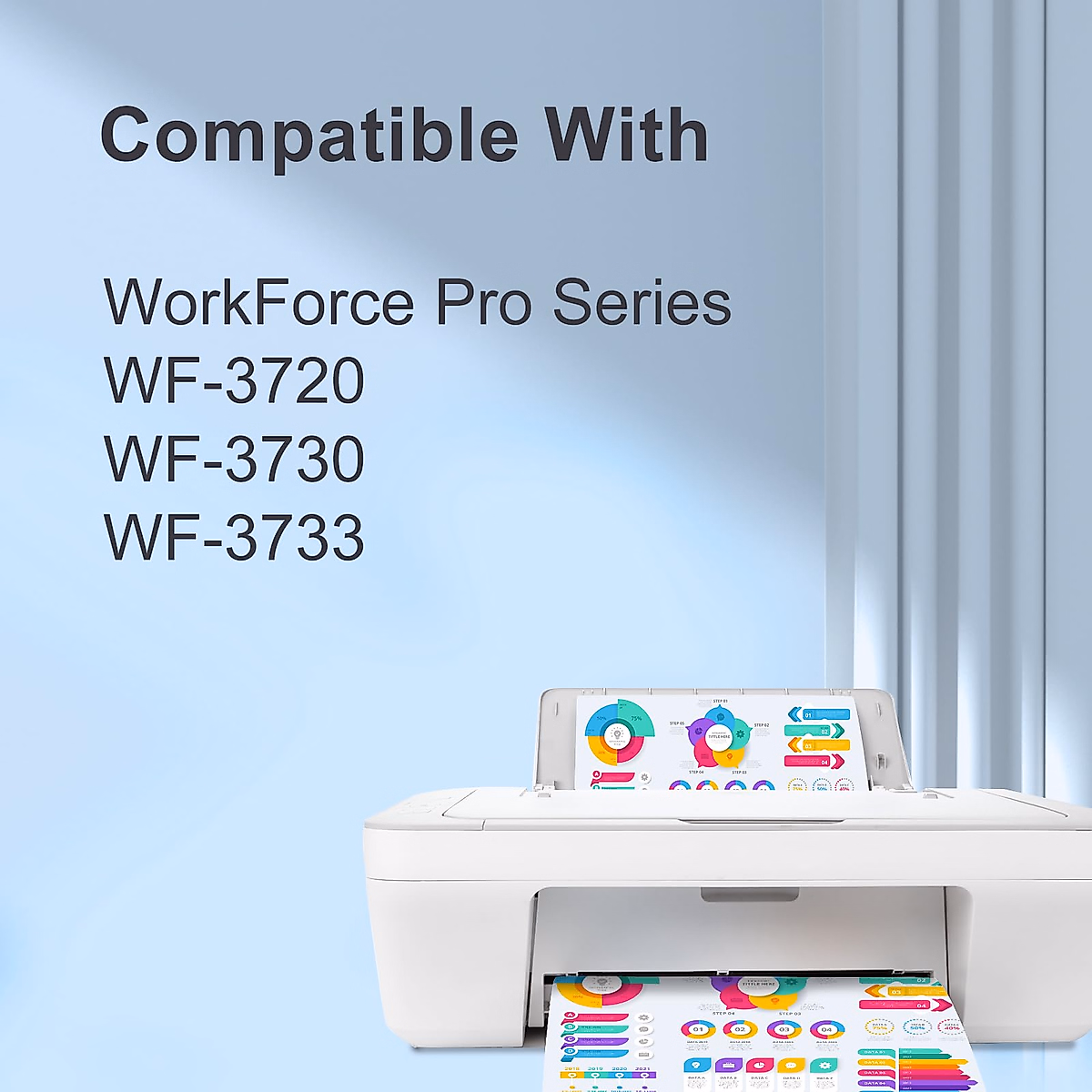 TEINO Remanufactured Ink Cartridge Replacement for Epson 702 702XL T702 T702XL use with Epson Workforce Pro WF-3720 WF-3730 WF-3733 (Black, 2-Pack)