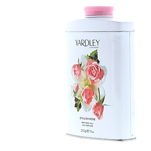 Yardley of London English Rose Perfumed Talc, 7 Oz, Made in England - NEW FORMULA