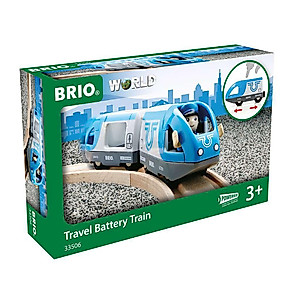 BRIO World - 33506 Travel Battery Train | 3-Piece, Battery-Operated Toy Train Set | Ideal for Kids Ages 3 and Up | Compatible with All BRIO Train Sets