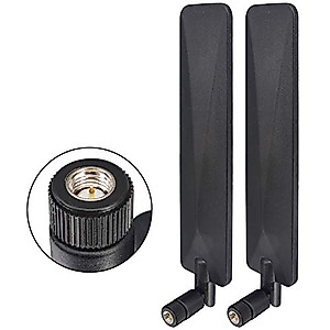 Kaunosta 4G LTE Antenna 10DBI SMA Male Antenna WiFi Aerial Omnidirectional Antenna 700-2700 MHz for WiFi Router Long Range Receiver Wireless Network Card 4G LTE Security Camera 2pcs