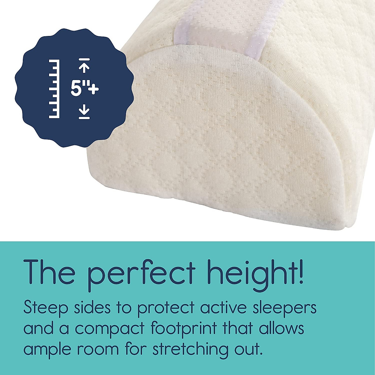 hiccapop [1-Pack] Toddler Bed Rail Bumper | Bed Bumper for Toddlers | Kids Foam Safety Bed Guard Rail for Toddlers | Bed Side Rail for Twin Bed, Queen, King