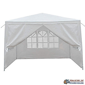 Canopy Party Tent Sidewall with Windows White 10'x10' Carport Garage Car Shelter